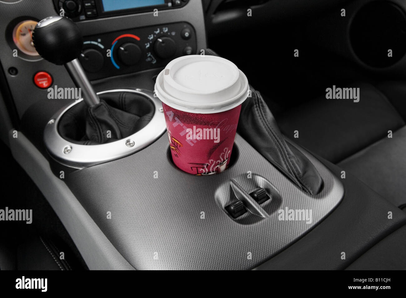 2008 Dodge Viper SRT10 in Black - Cup Holder with Prop Stock Photo - Alamy