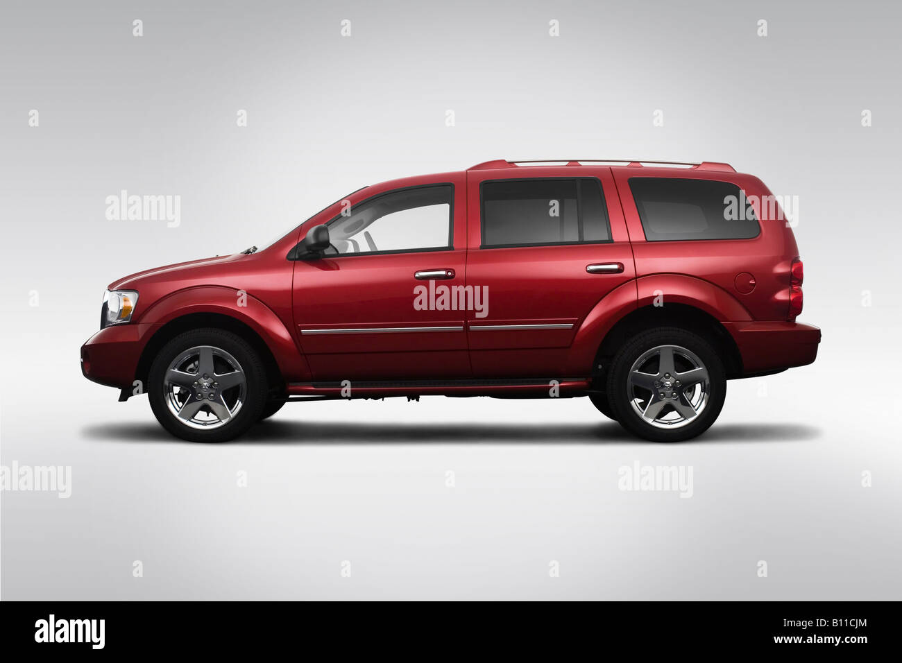 2008 Dodge Durango Limited in Red - Drivers Side Profile Stock Photo ...