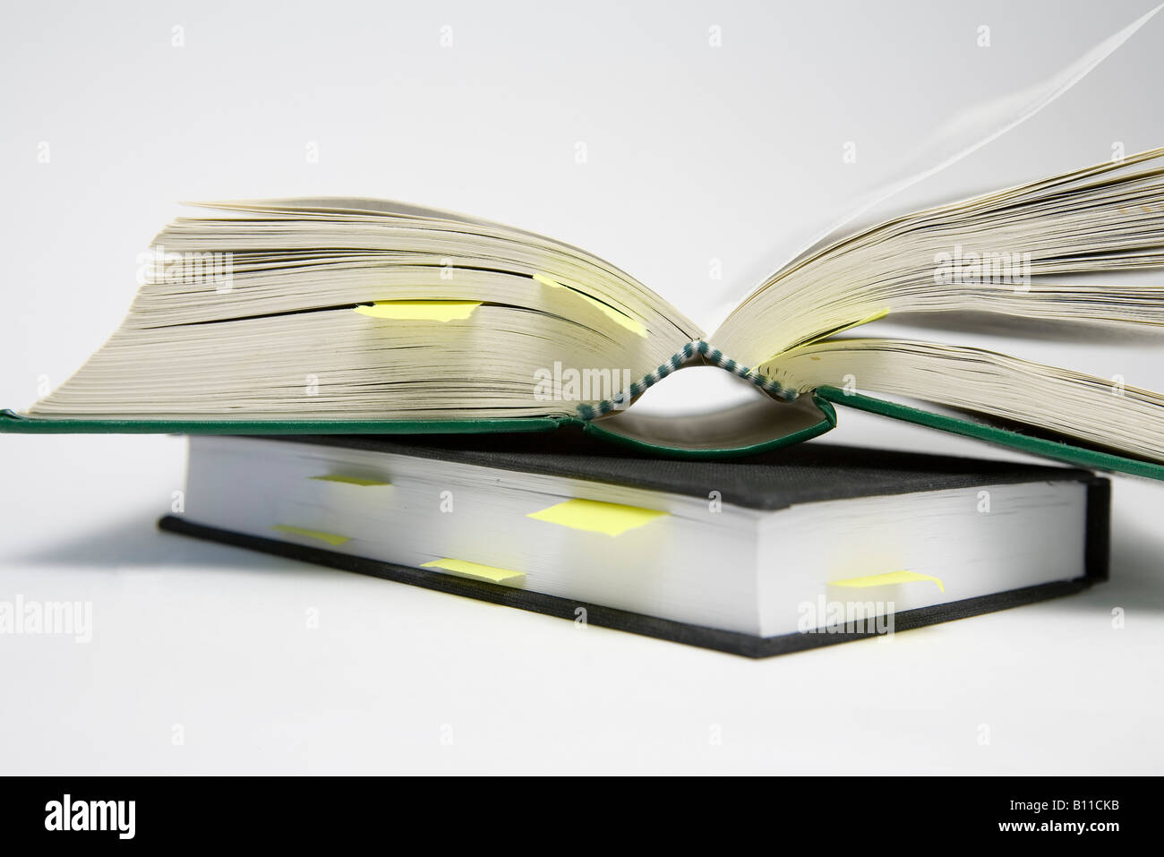 Book and notebook with bookmarks Stock Photo - Alamy