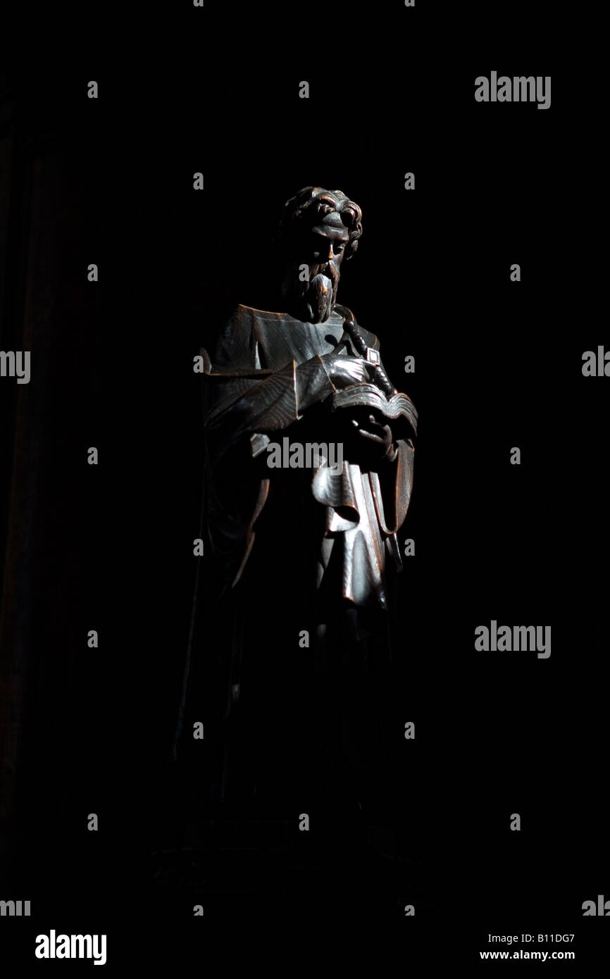 Church Wooden Statue - C18th Stock Photo - Alamy