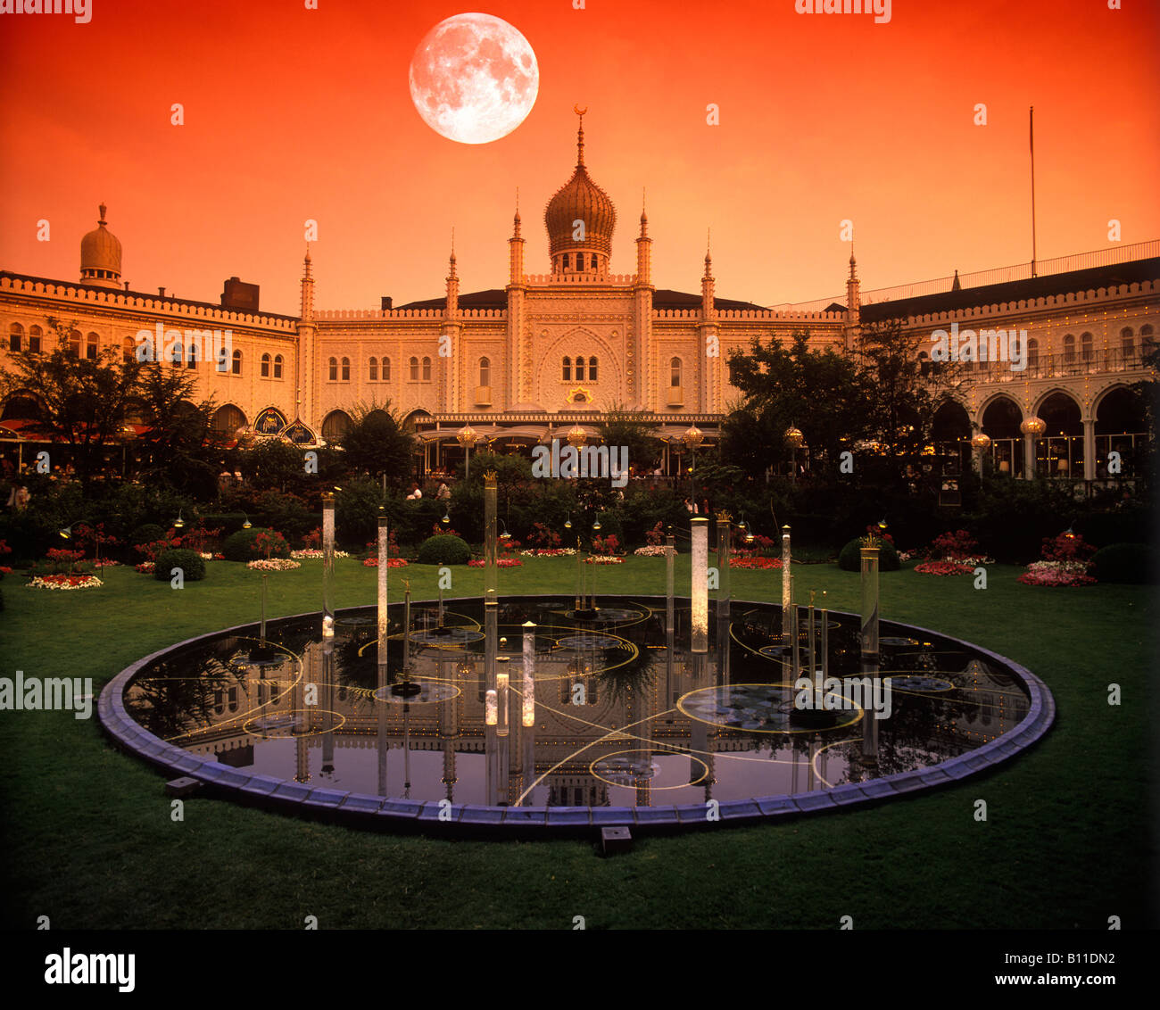 Fountain nimb restaurant pavilion tivoli hi-res stock photography and ...