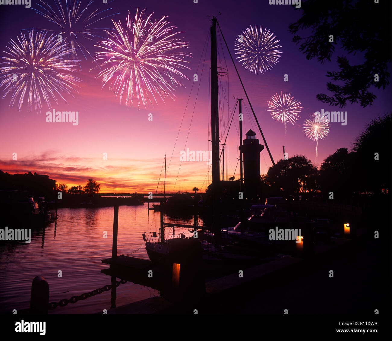 HARBORTOWN LIGHTHOUSE HILTON HEAD ISLAND SOUTH CAROLINA USA Stock Photo ...