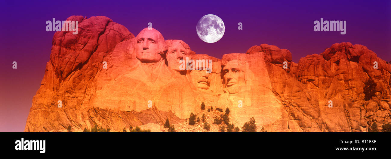 MOUNT RUSHMORE NATIONAL MONUMENT (©GUTZON & LINCOLN BORGLUM 1941) BLACK ...