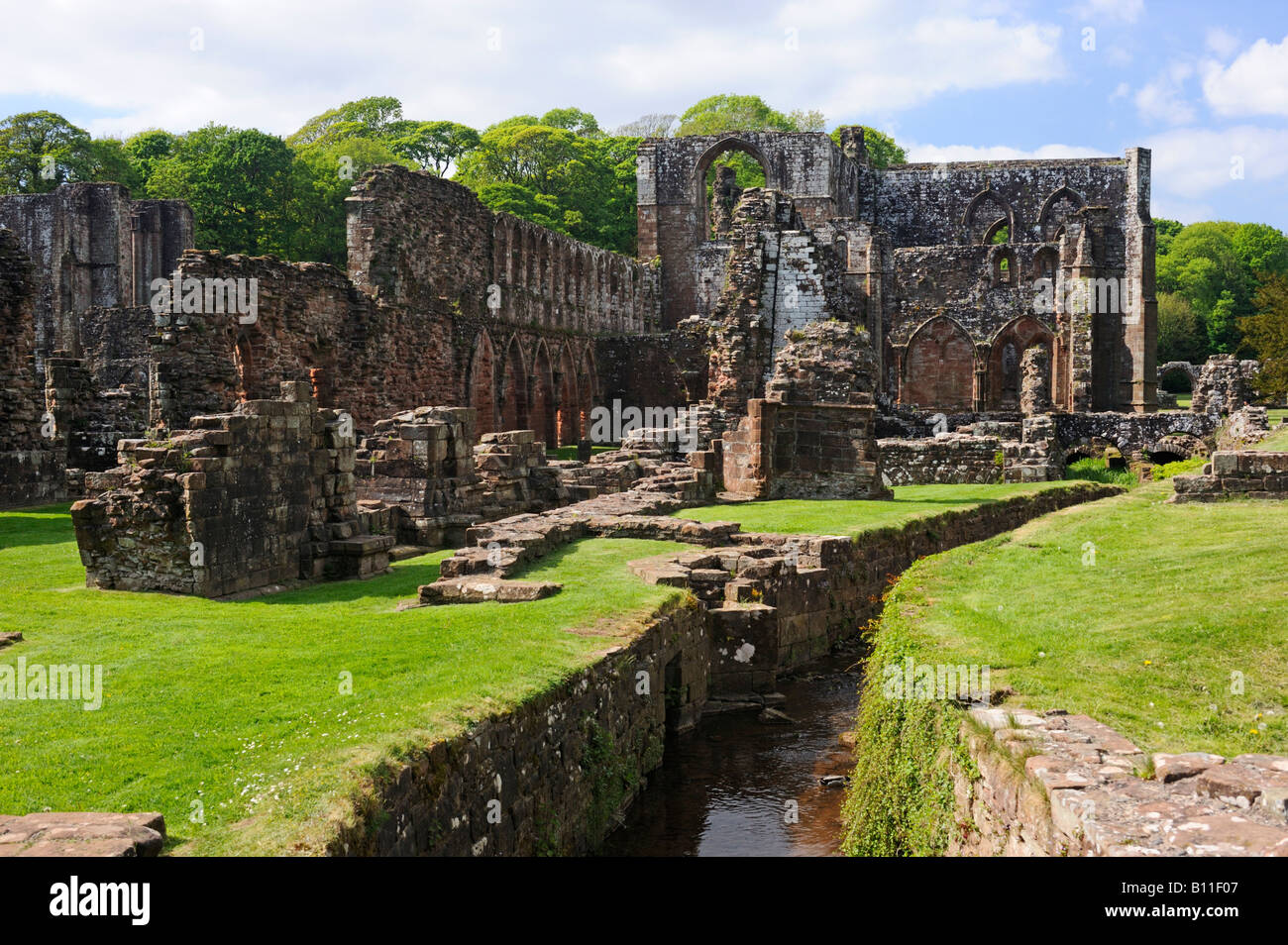 View from the South. Furness Abbey, Cumbria, England, United Kingdom ...