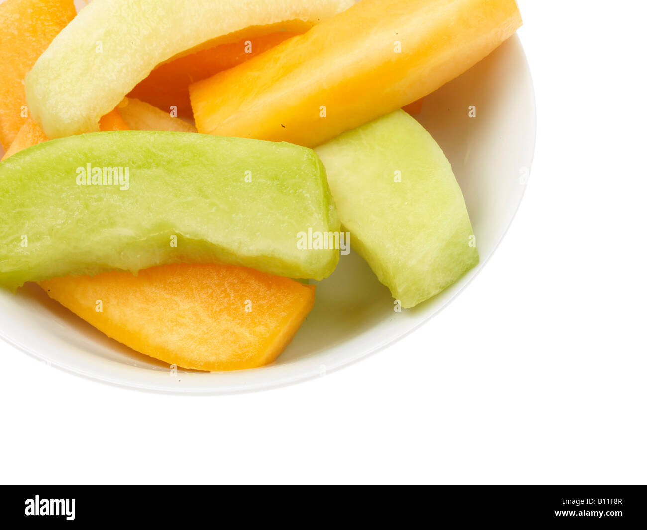 Bowl of Mixed Melon Stock Photo - Alamy
