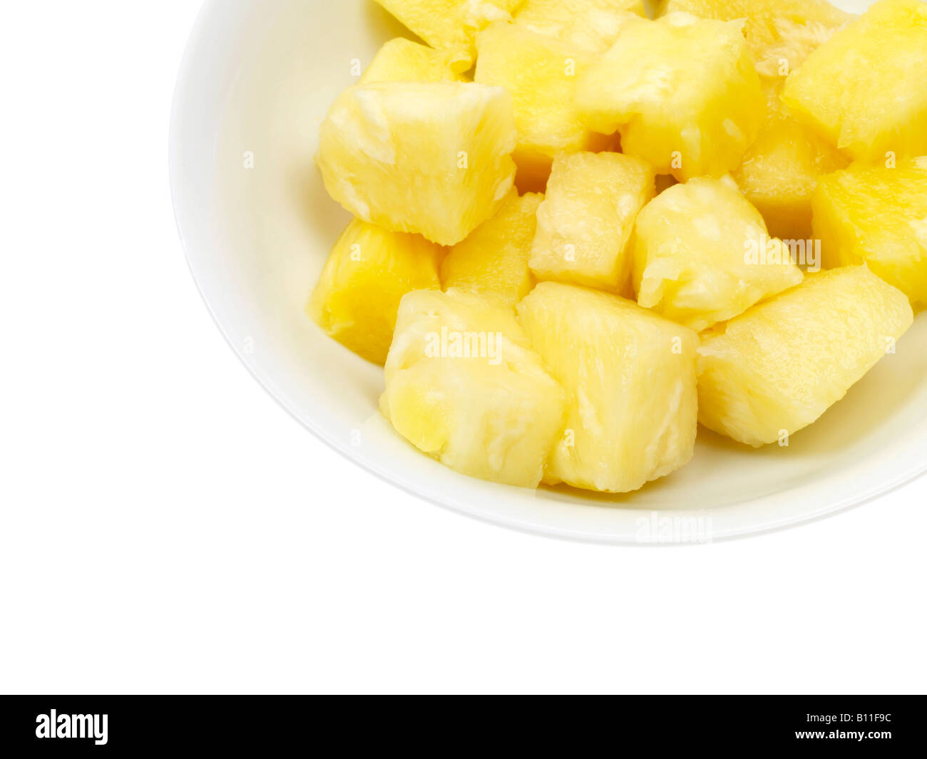 Bowl of Pineapple Chunks Stock Photo - Alamy