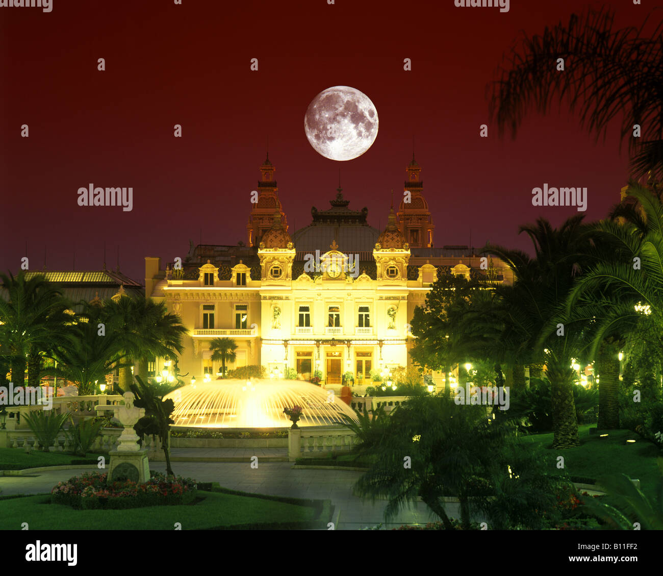 FOUNTAINS OLD CASINO GARDENS MONTE CARLO PRINCIPALITY OF MONACO Stock ...