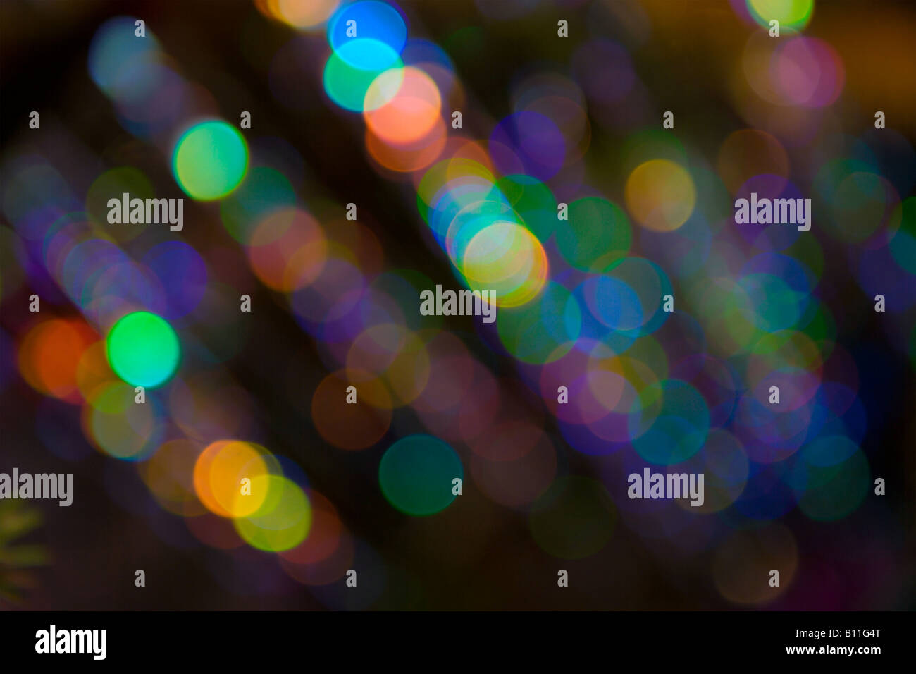 Blurry pattern of colorful decoration lights Stock Photo - Alamy
