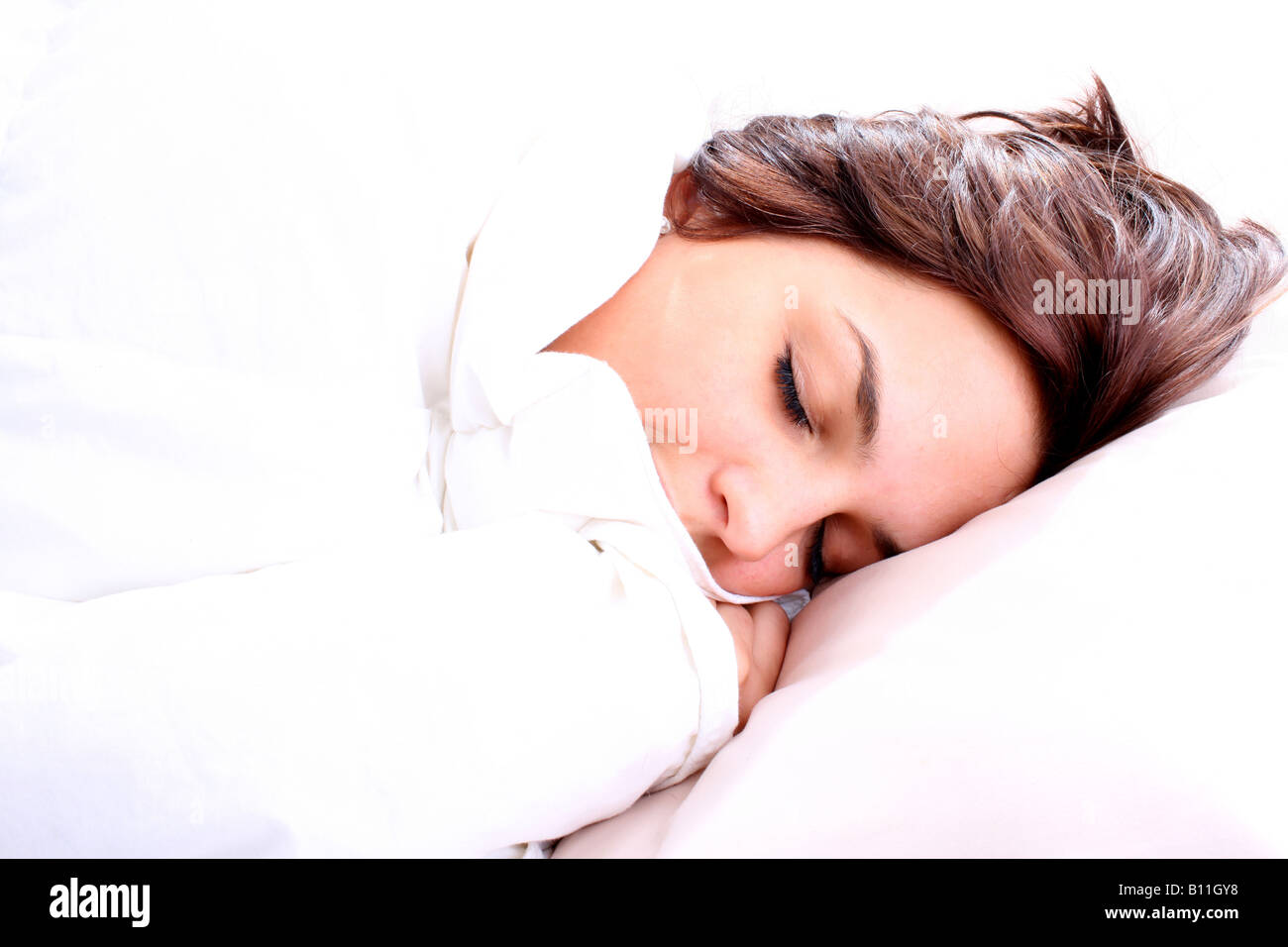 Woman sleeping positions model released hi-res stock photography and ...