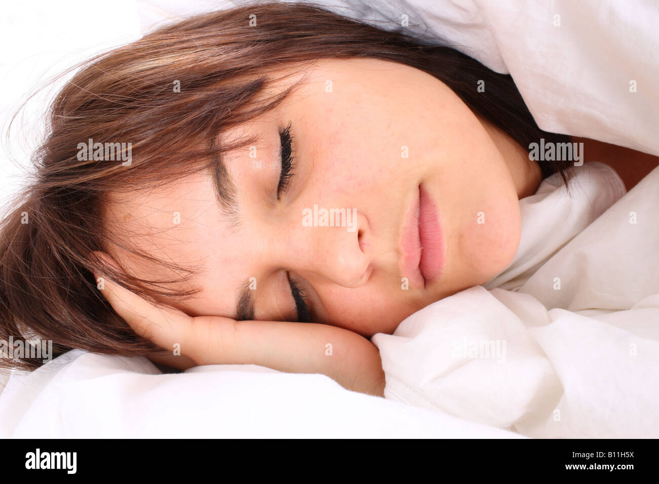 Young Woman Sleeping Model Released Stock Photo - Alamy