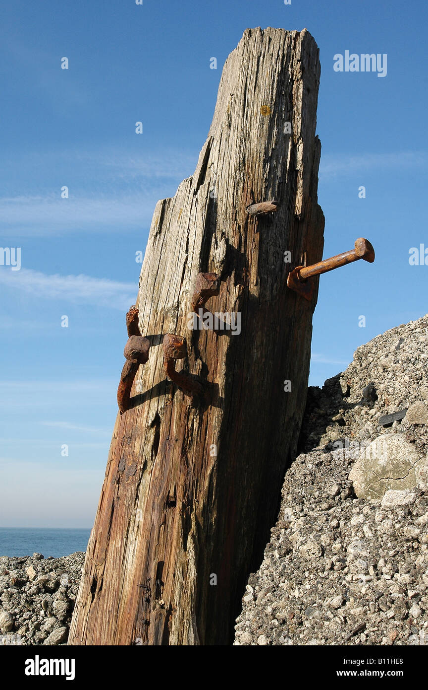 Coastal Sea Defence Detail Stock Photo - Alamy