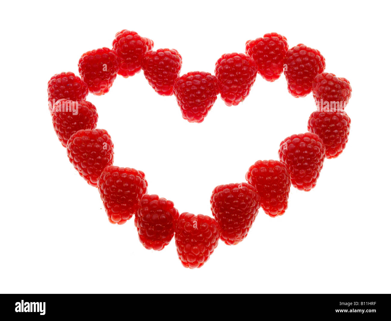 Heart formed of raspberries hi-res stock photography and images - Alamy