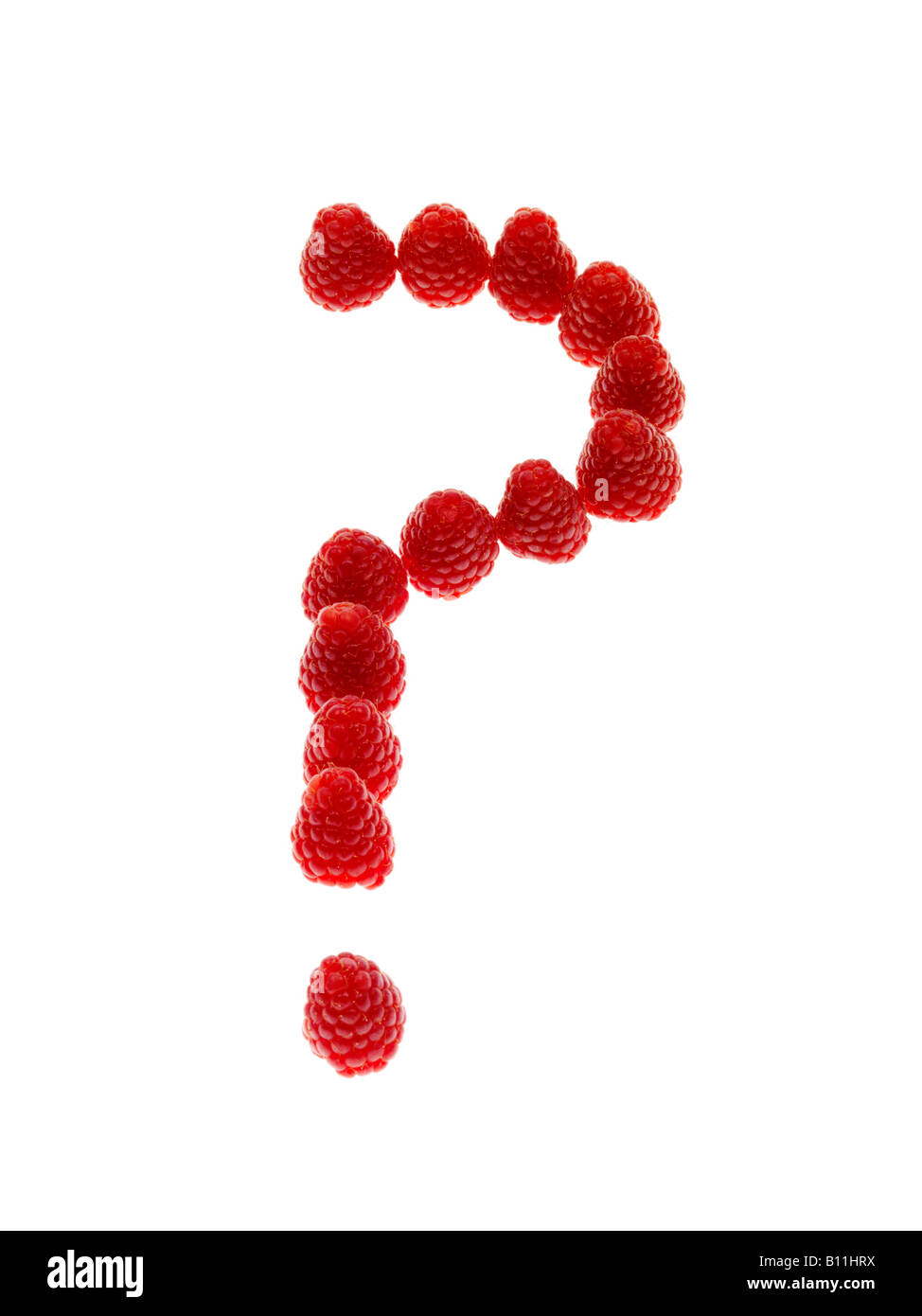 Raspberry Question Mark Stock Photo - Alamy