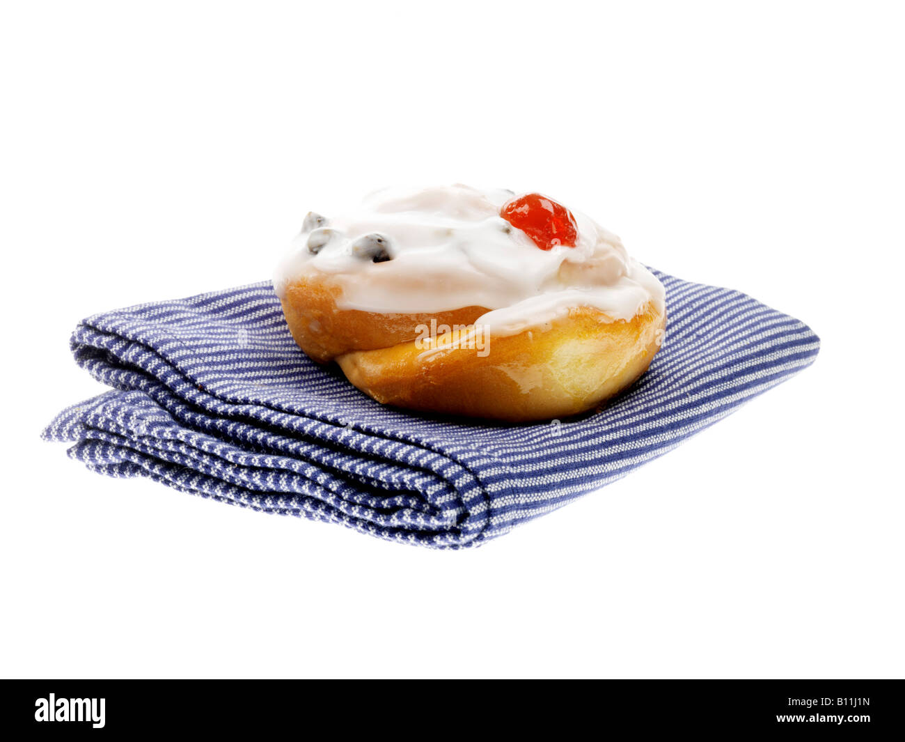 Iced cherry bun hi-res stock photography and images - Alamy