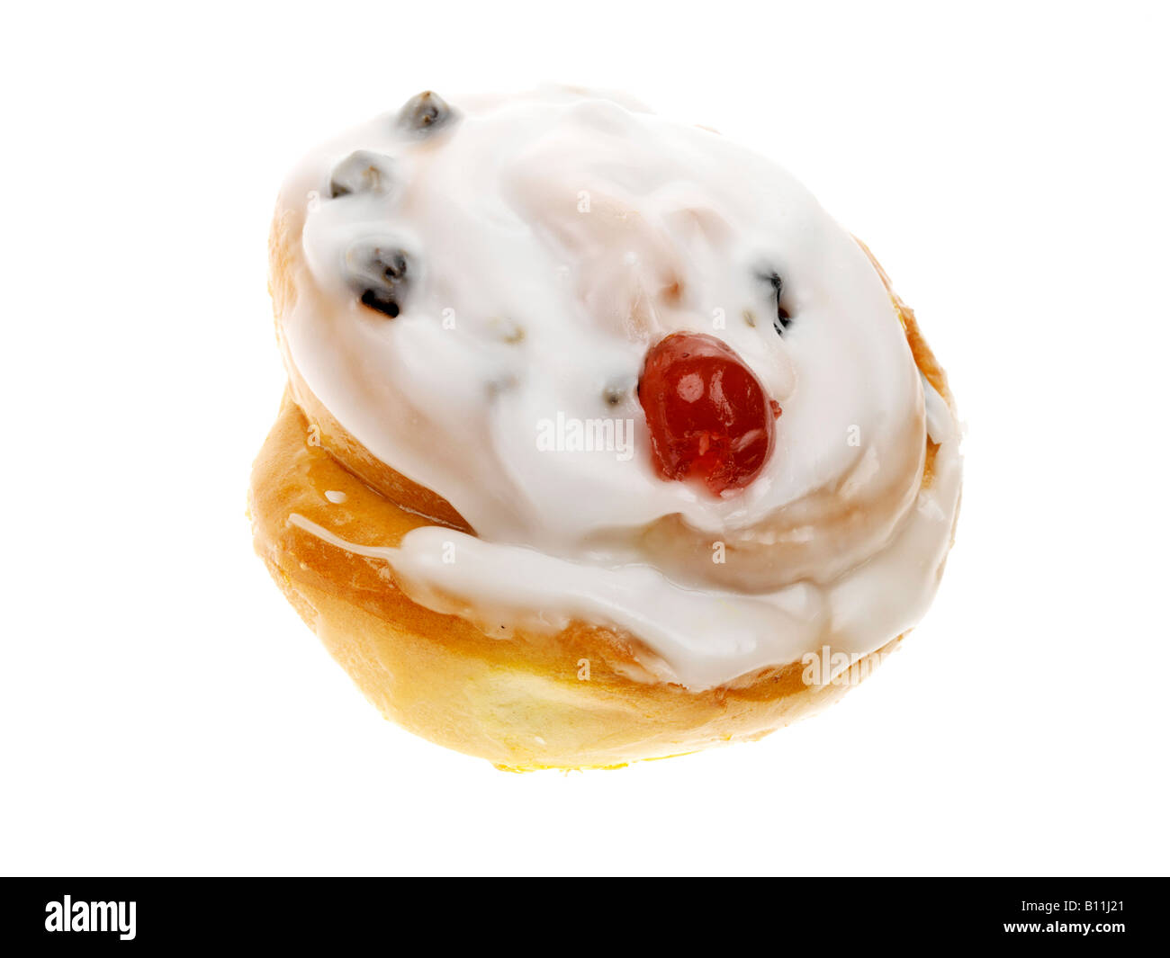 Iced cherry bun hi-res stock photography and images - Alamy