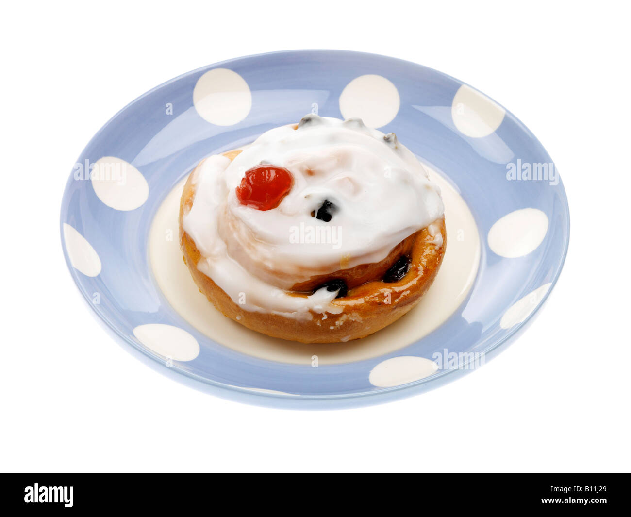 Iced cherry bun hi-res stock photography and images - Alamy