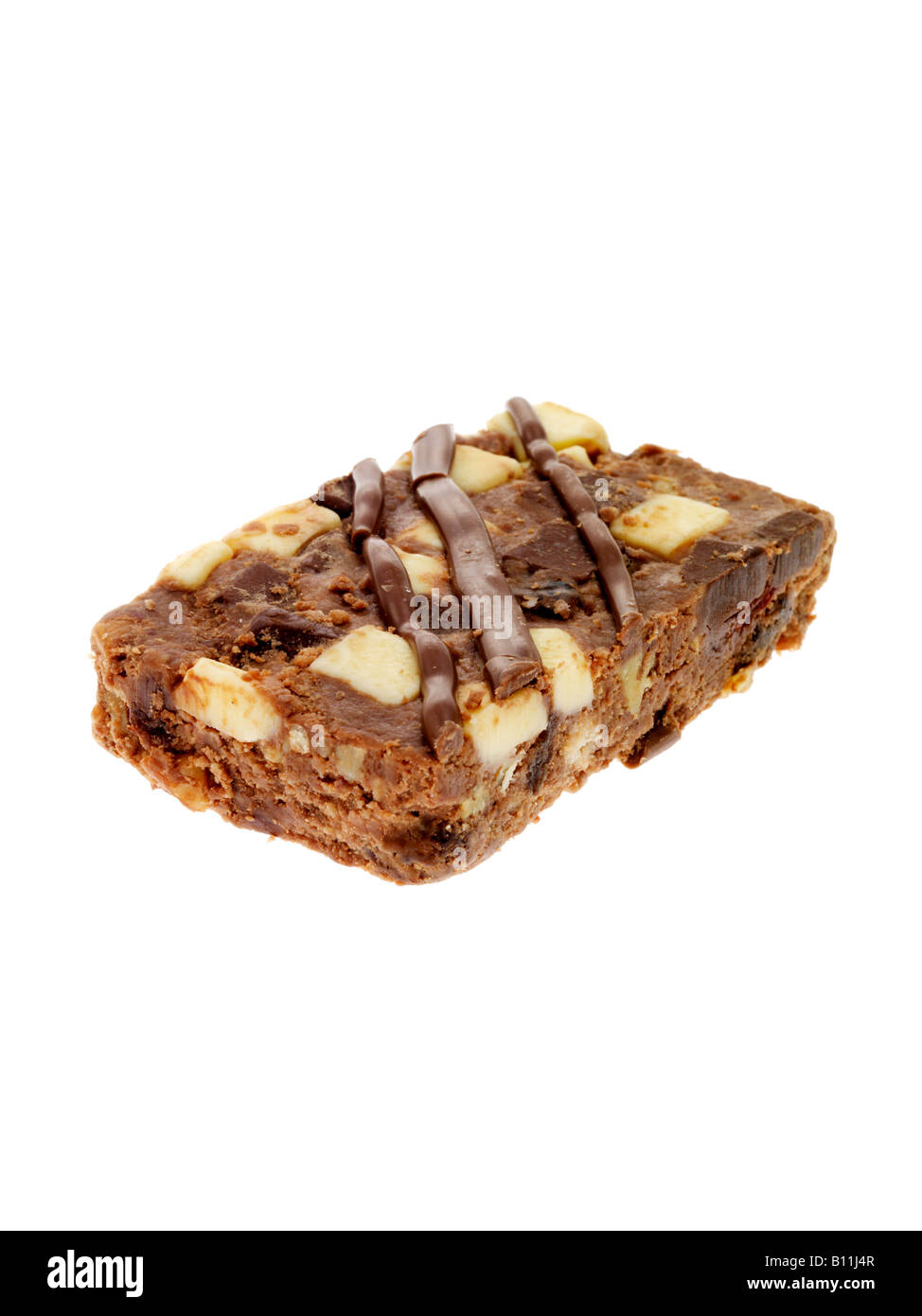 Chocolate nut tiffin cake biscuit Cut Out Stock Images & Pictures - Alamy