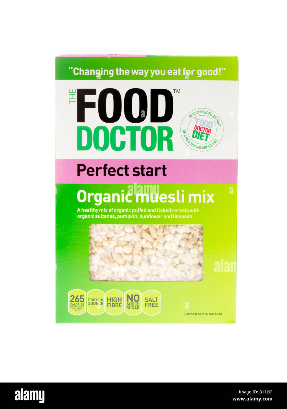 Breakfast cereal box organic Cut Out Stock Images & Pictures - Alamy