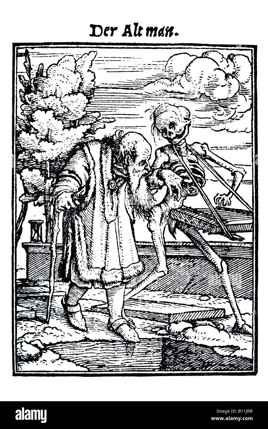The old man, Hans Holbein the younger, Danse Macabre, 1538, Germany ...