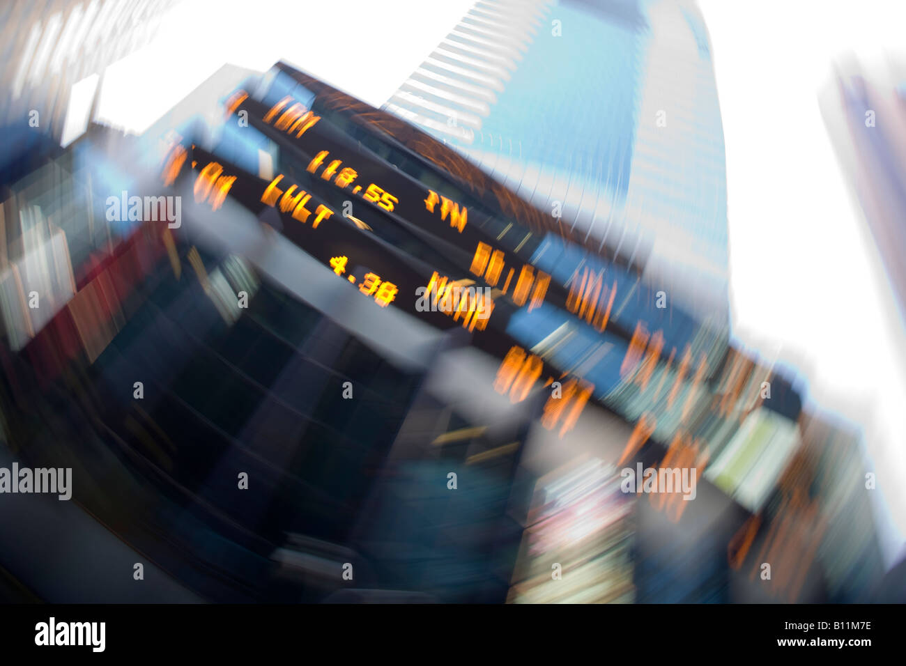 STOCK MARKET TICKER DISPLAY MANHATTAN NEW YORK CITY USA Stock Photo - Alamy