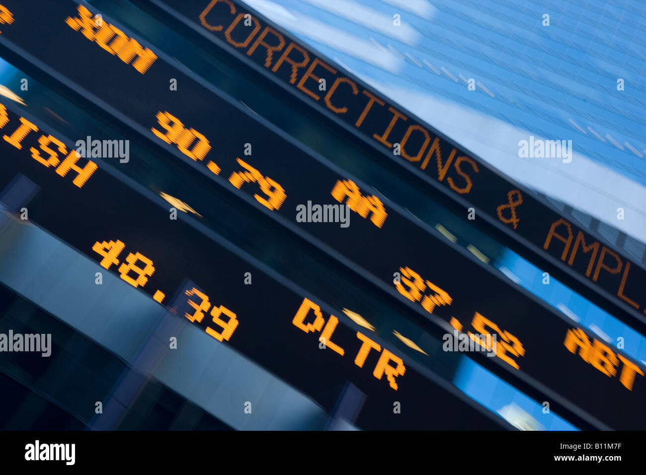 STOCK MARKET TICKER DISPLAY MANHATTAN NEW YORK CITY USA Stock Photo - Alamy