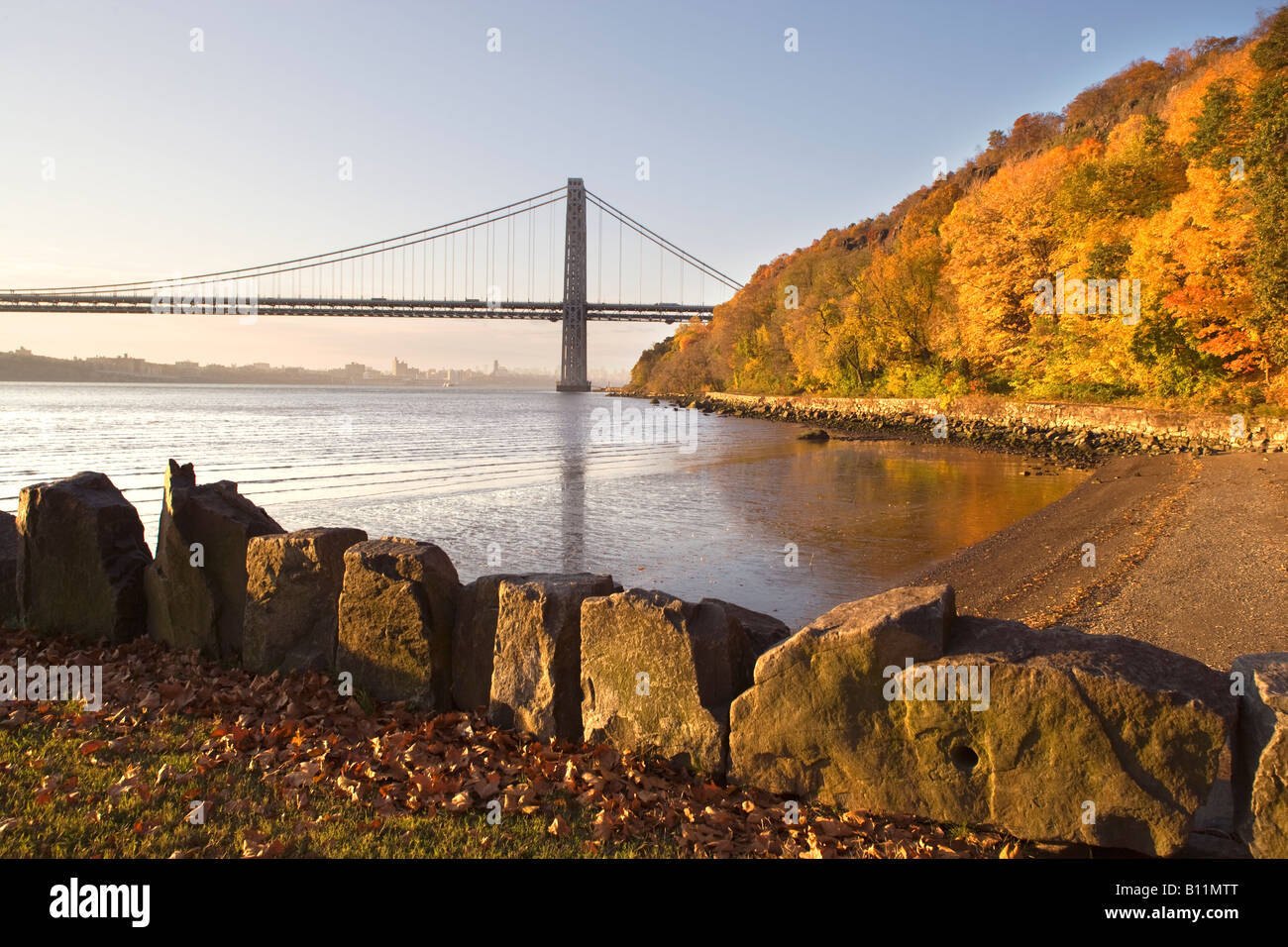 GEORGE WASHINGTON BRIDGE (©CASS GILBERT 1931) PALISADES HUDSON RIVER ...