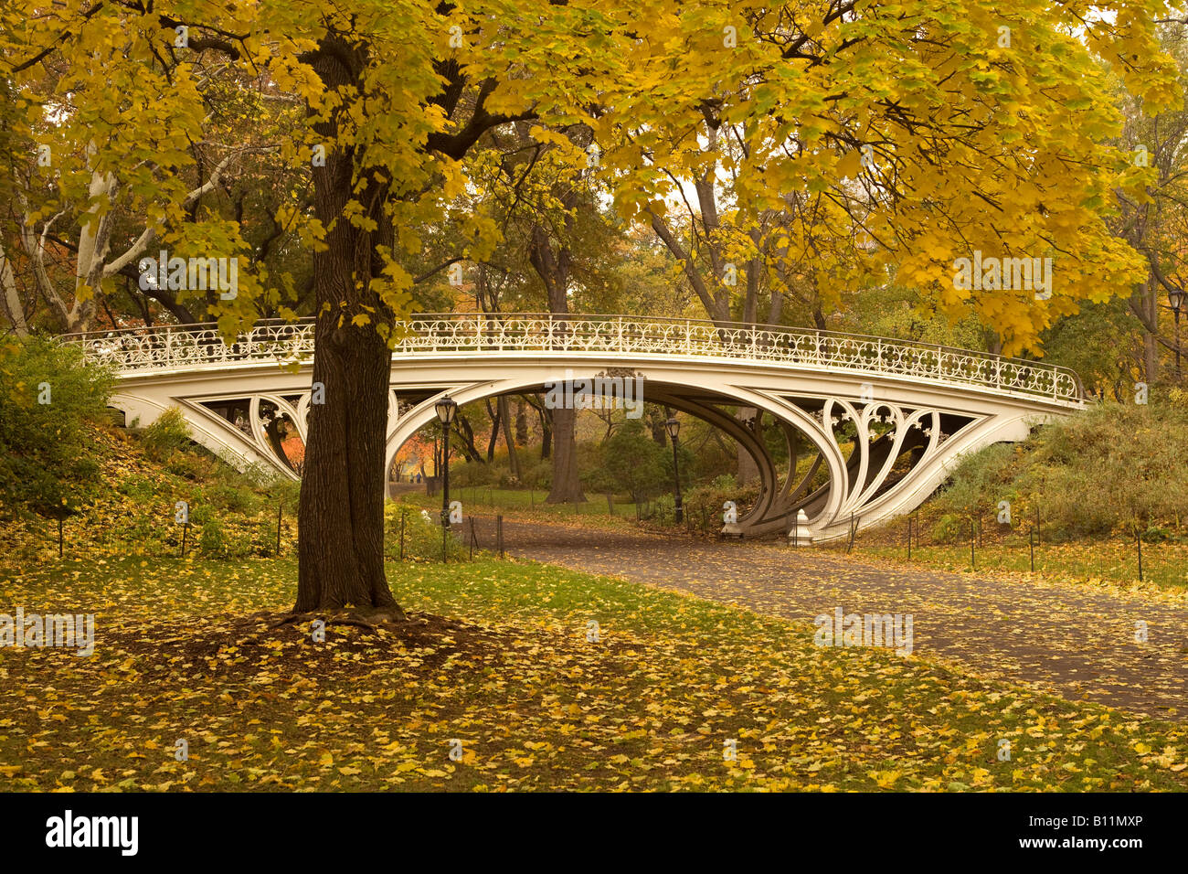 GOTHIC RESERVOIR BRIDGE (©CALVERT VAUX 1860) CENTRAL PARK WEST ...
