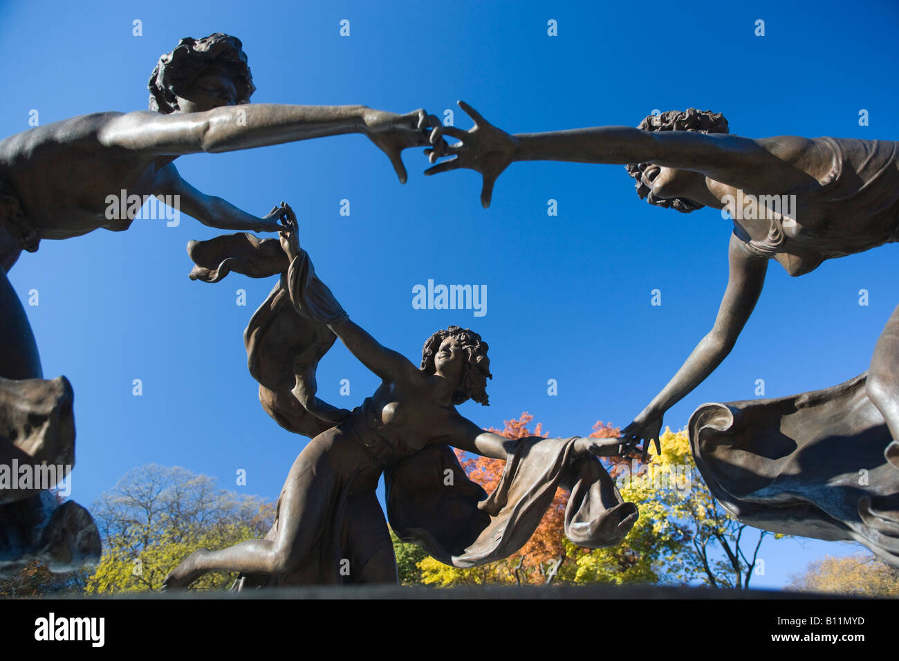 THREE DANCING MAIDENS (©WALTER SCHOTT 1947) UNTERMYER FOUNTAIN ...