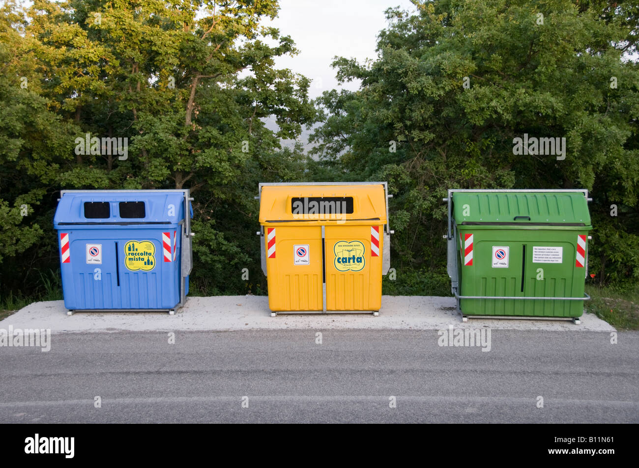 Recycling recycle bins italy hi-res stock photography and images - Alamy
