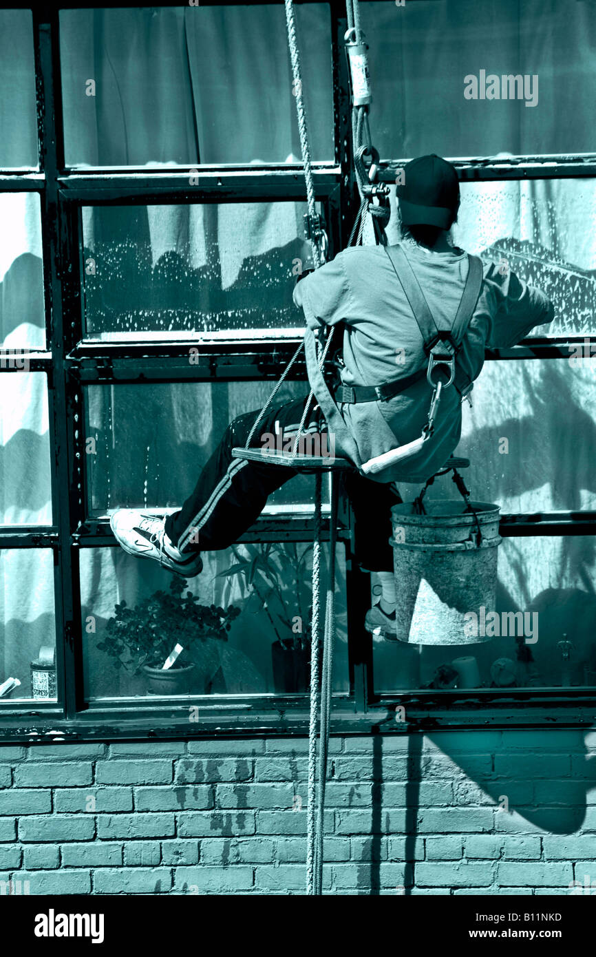 picture of the window washer Stock Photo - Alamy