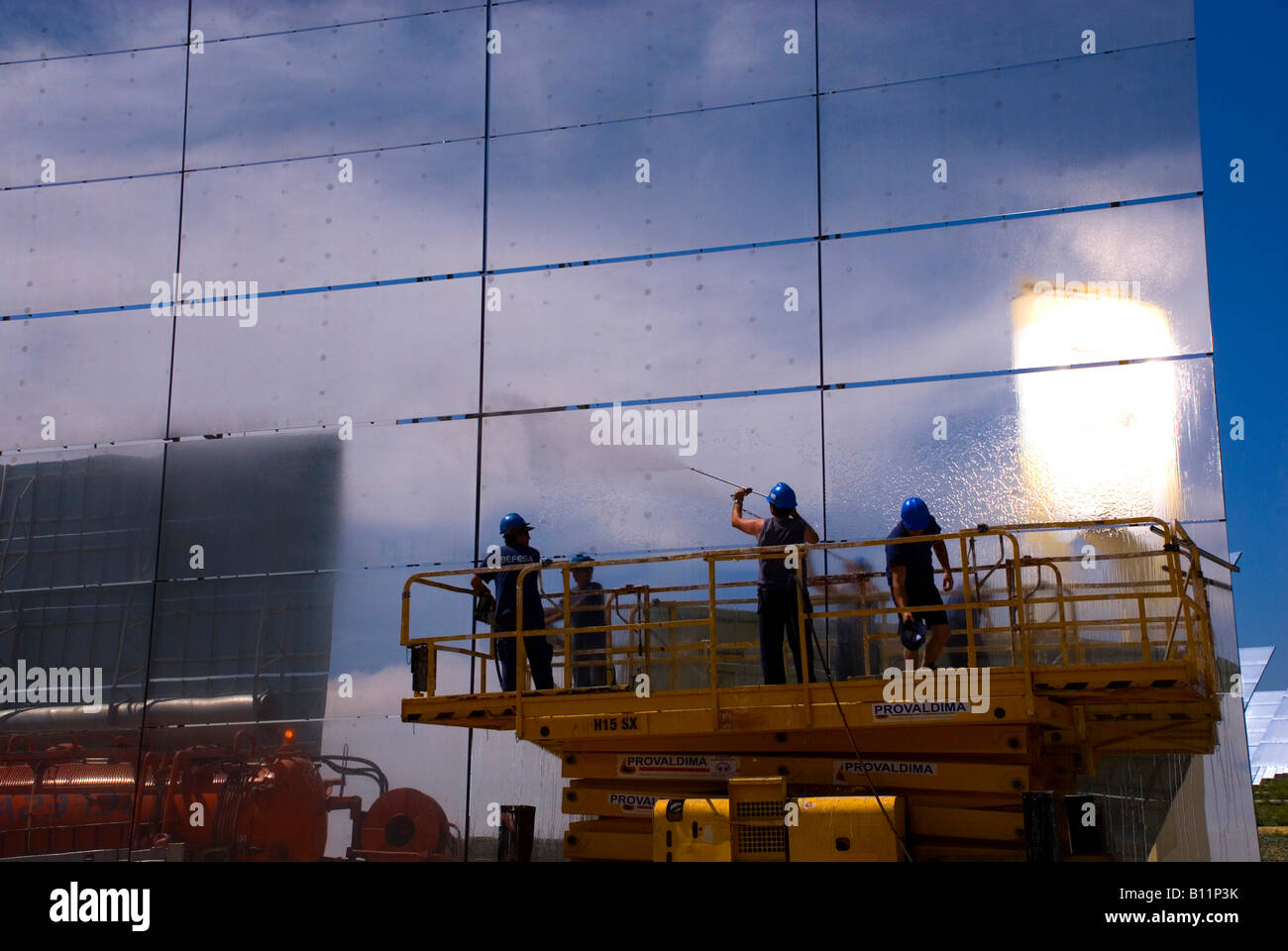 first commercial solar tower power plant Stock Photo - Alamy