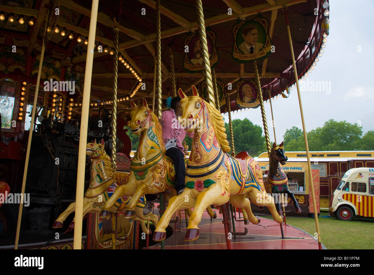 50s People Summer classic coconut throwing fair funfair helter skelter ...