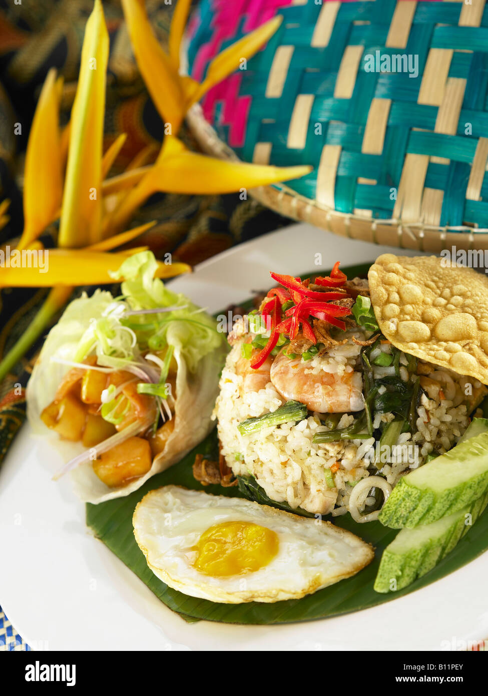 fried rice, kampung style Stock Photo - Alamy