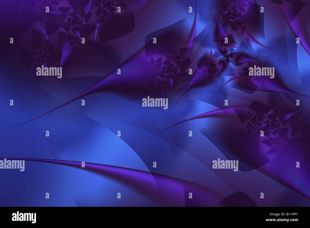 Abstract tech flower on blue background Stock Photo - Alamy