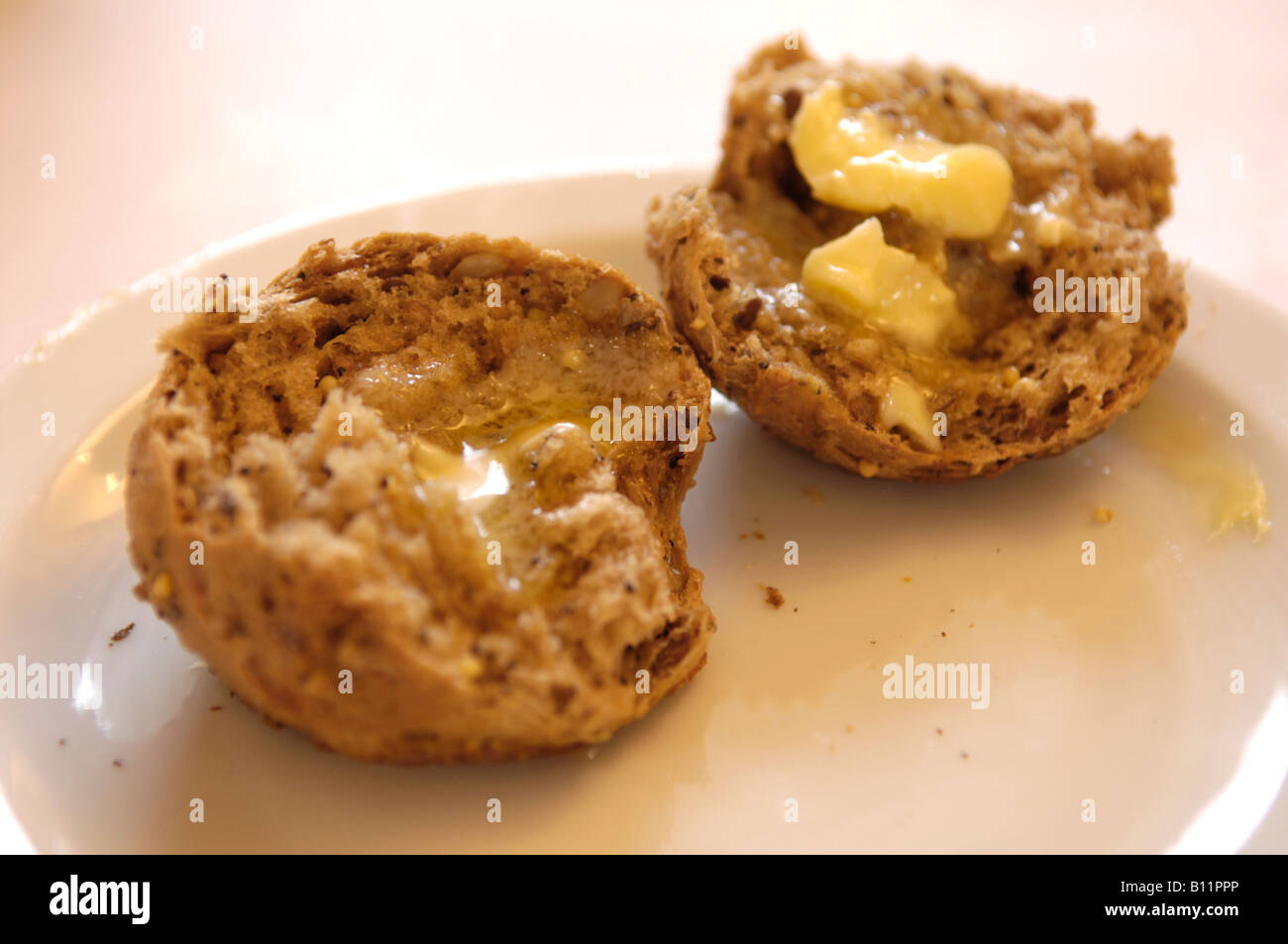 Wholemeal buttered roll hi-res stock photography and images - Alamy