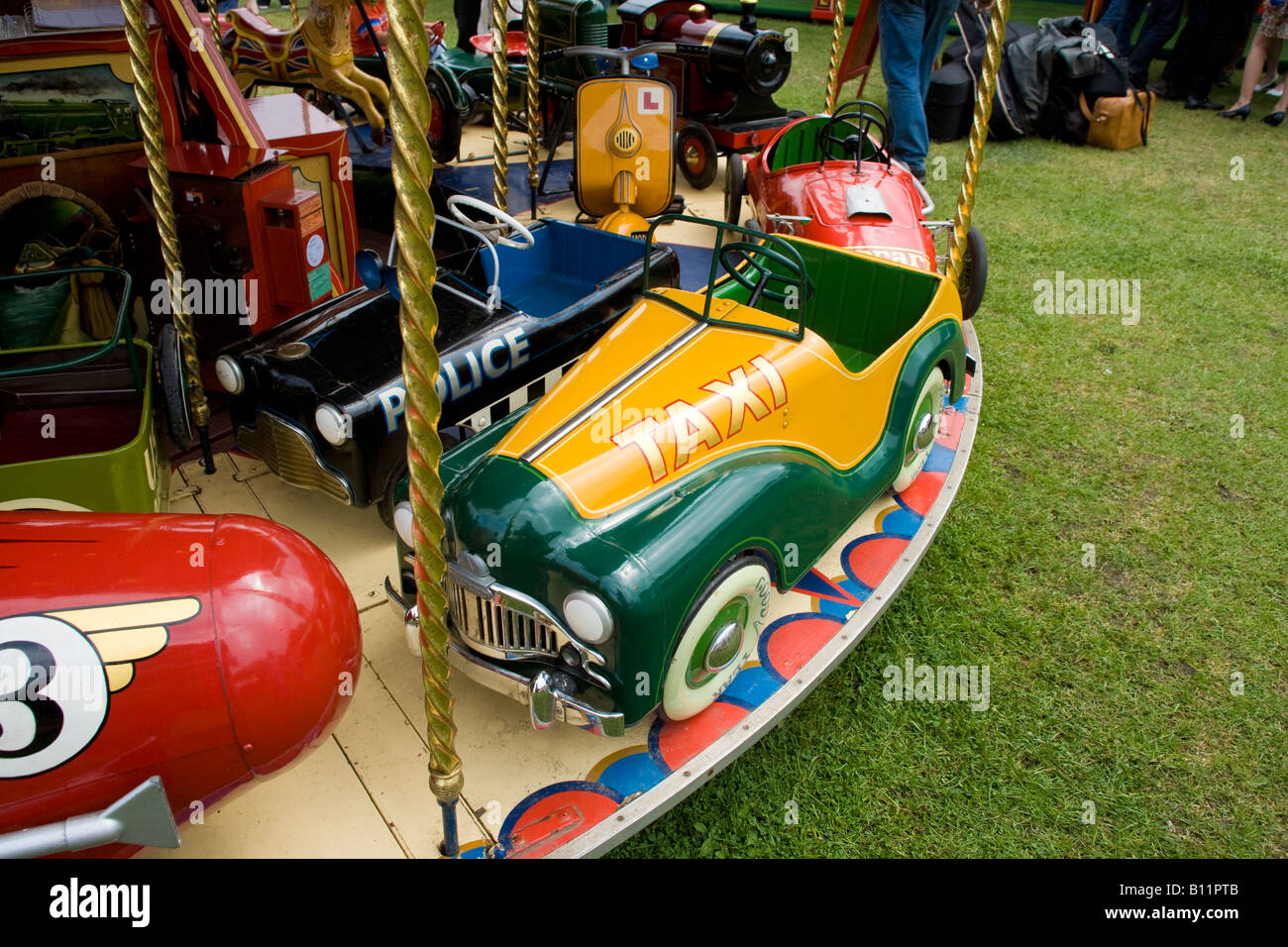 50s People Summer classic coconut throwing fair funfair helter skelter ...