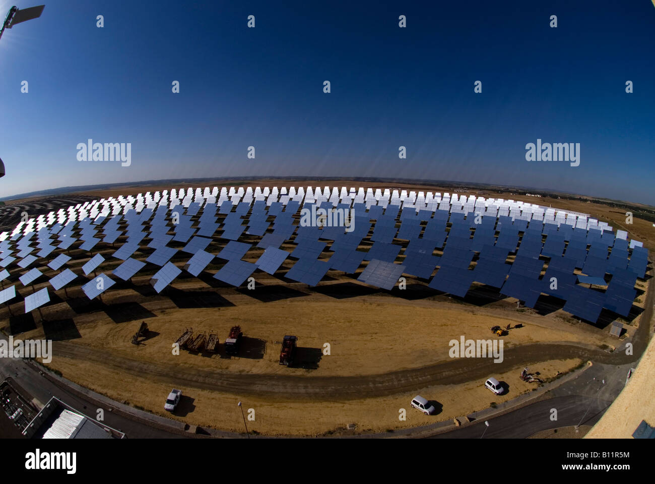 the world's first commercial solar tower power plant Stock Photo - Alamy