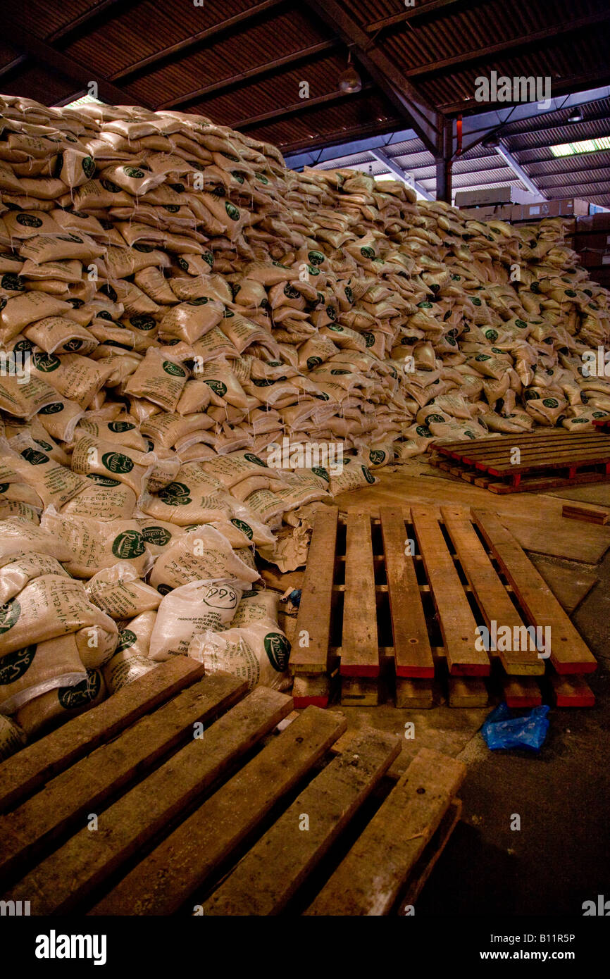 Rice Sacks ready for transportation in storage facility at Port Khalid ...
