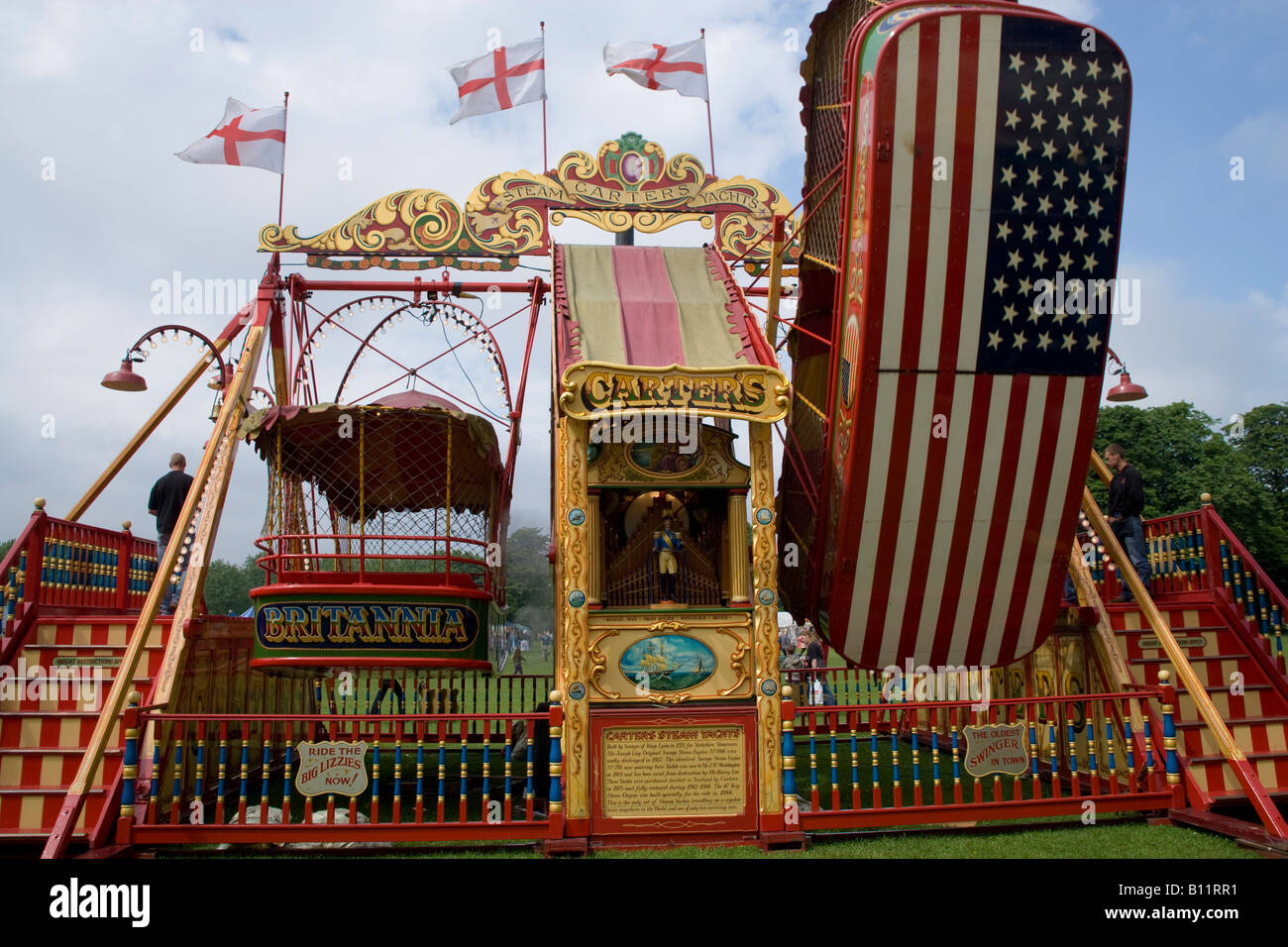 50s People Summer classic coconut throwing fair funfair helter skelter ...