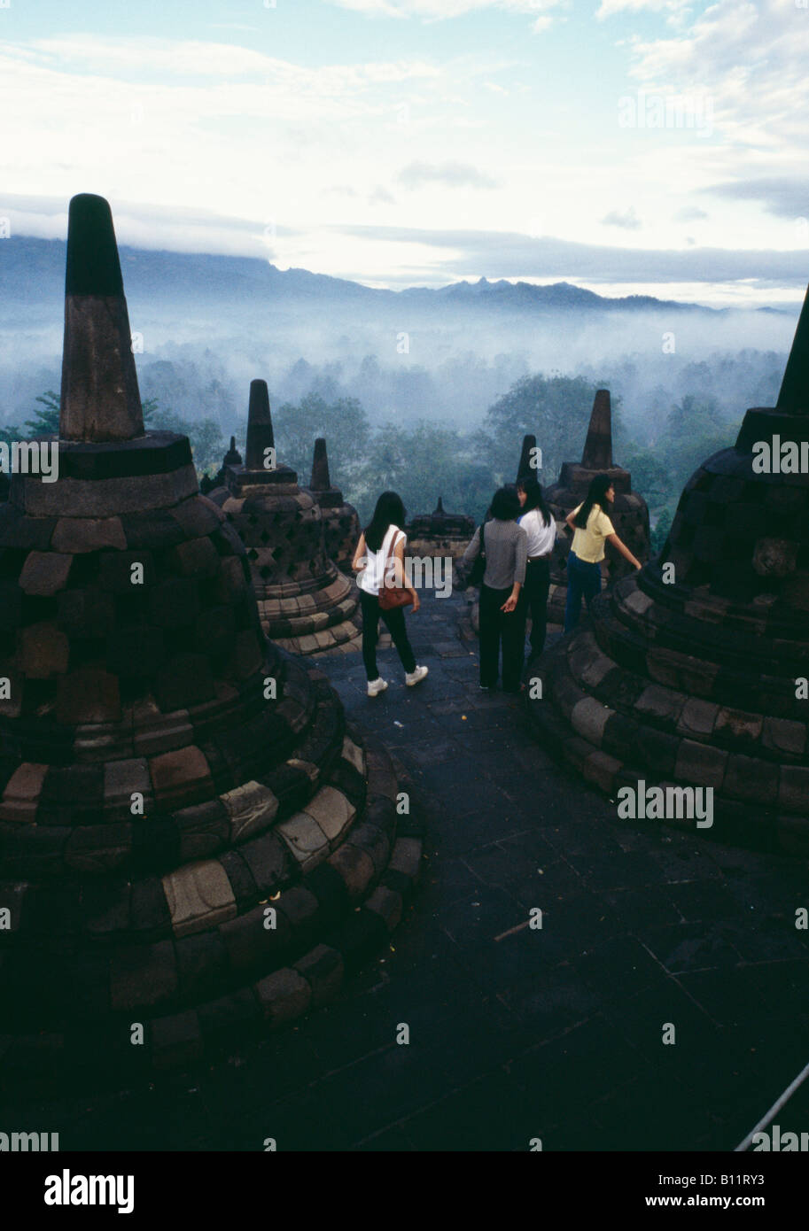Buddhist Mahayana monument in Borobudur, Central Java Indonesia Stock ...