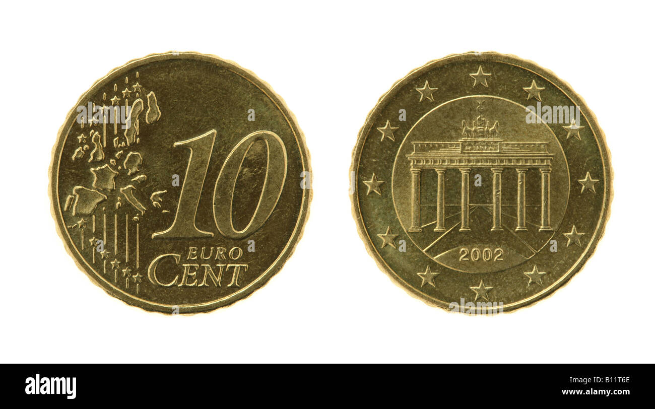 Ten cent coin on white hi-res stock photography and images - Alamy