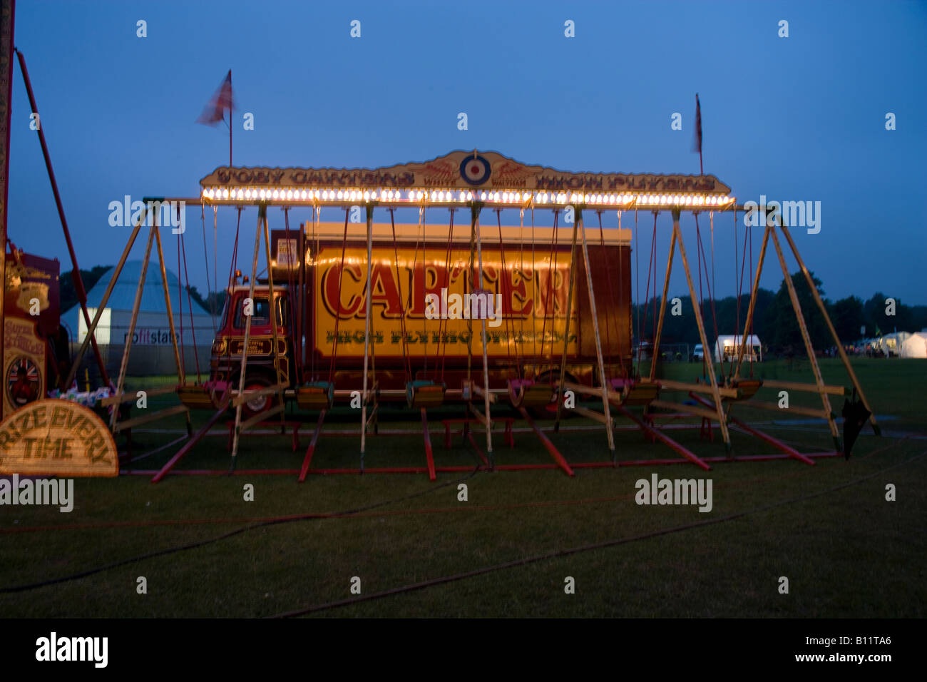 50s People Summer classic coconut throwing fair funfair helter skelter ...