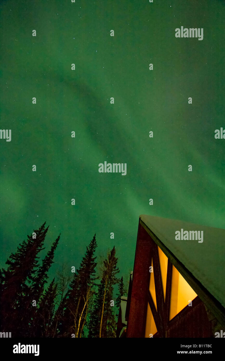 Aurora roof arctic glow frozen hi-res stock photography and images - Alamy