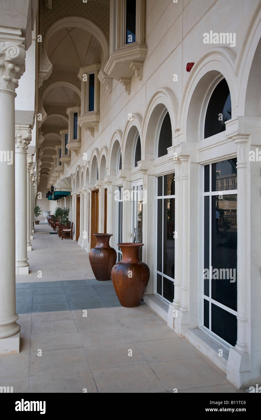 Colonade of restaurants at Qanat Al Qasba on the Qasba Canal Sharjah ...