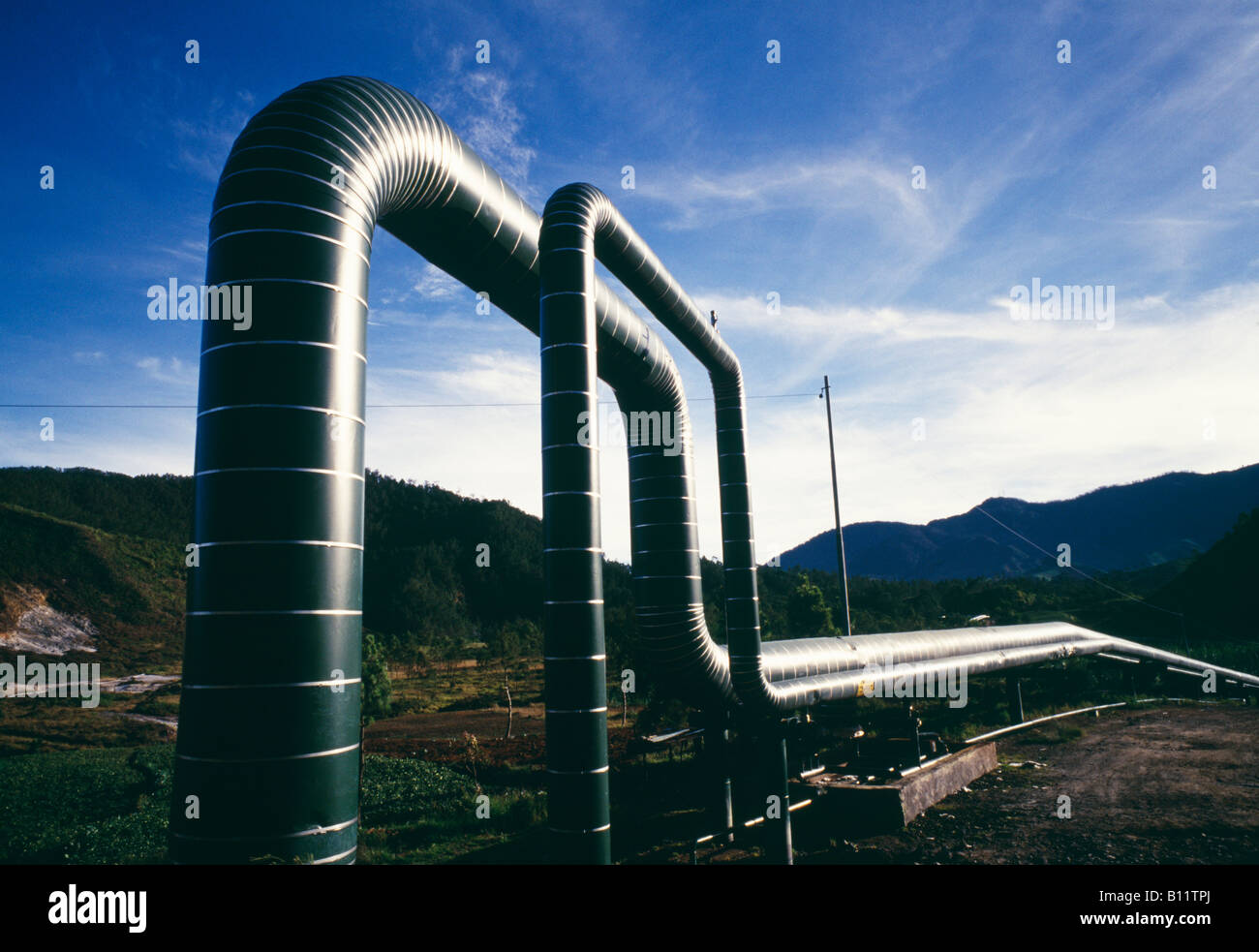 Pipelines along a plantation in central Java Indonesia Stock Photo - Alamy