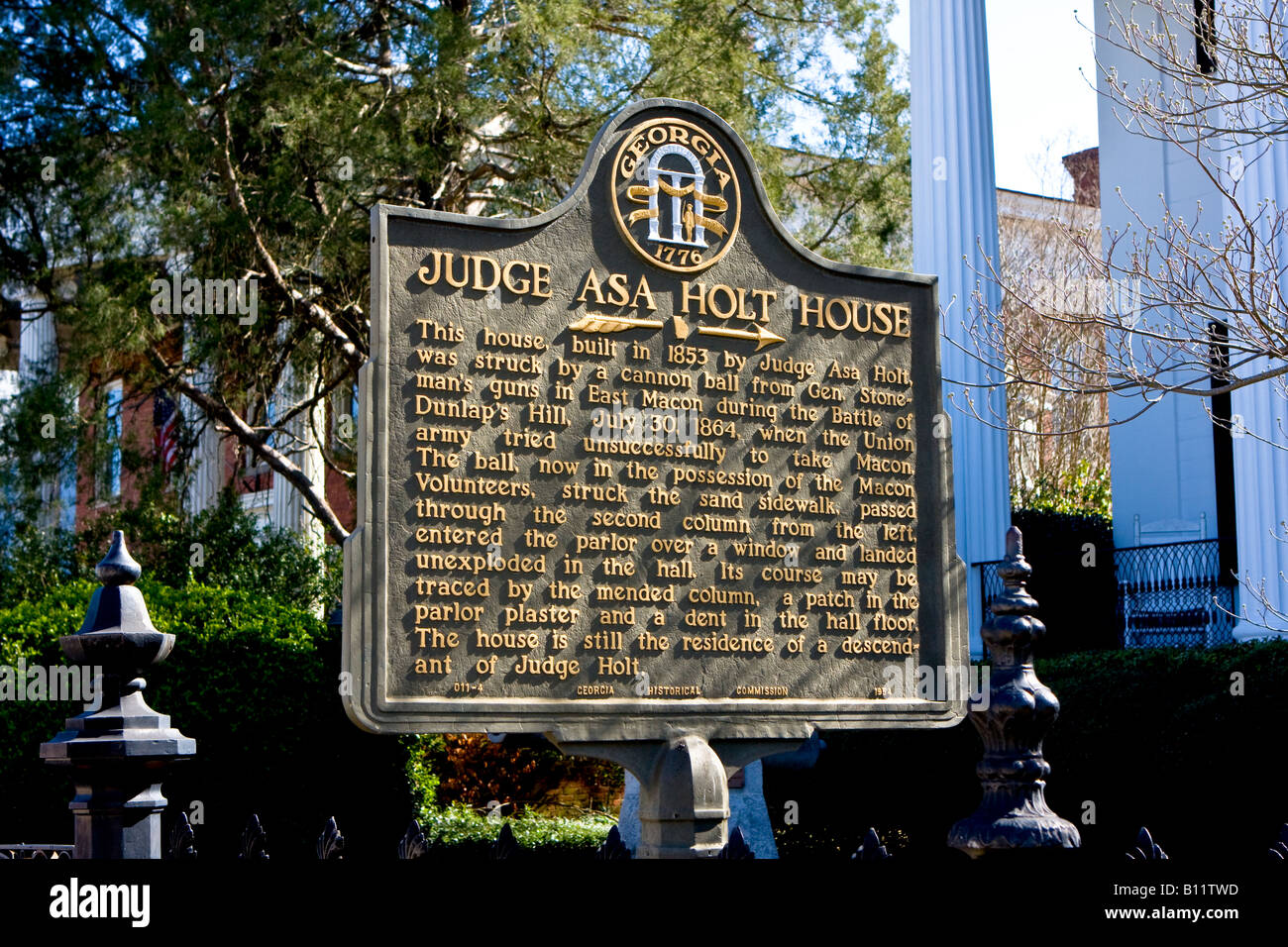 Judge Asa Holt House or Cannonball House in Macon Georgia USA Stock ...