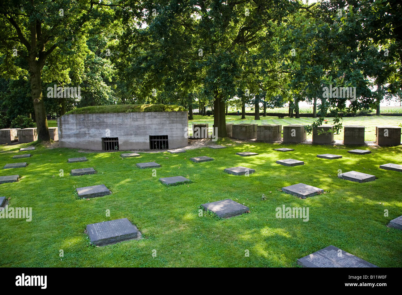 Bunker blockhouse and First World War front line running through the ...