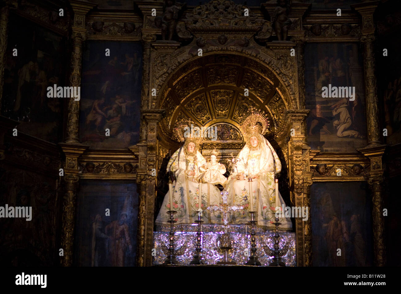 Saint Hannah, Virgin Mary and Baby Jesus, Santa Ana church, Triana ...