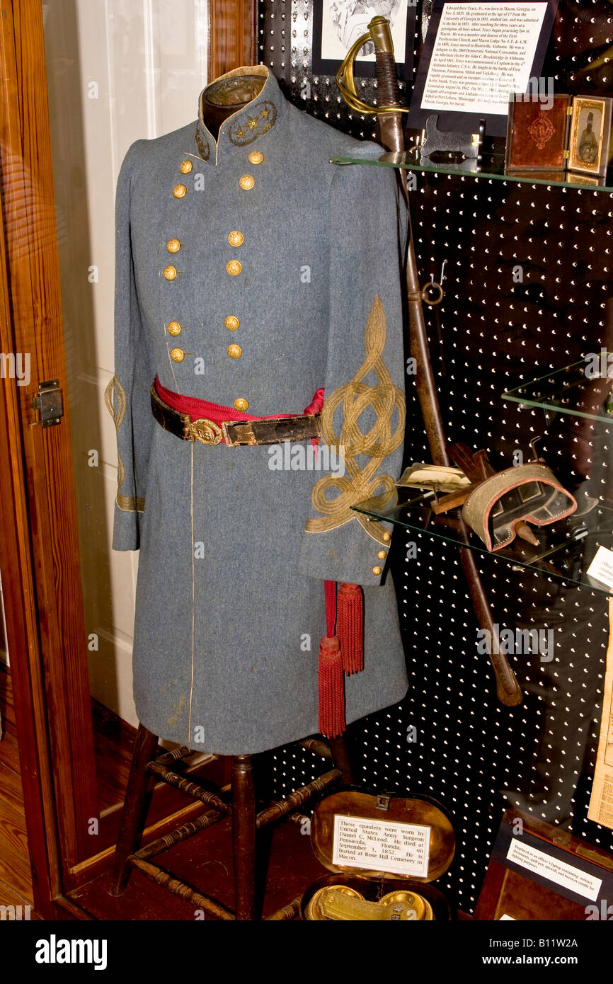 Knee Length Confederate Military Jacket and Sword on Display in Macon ...