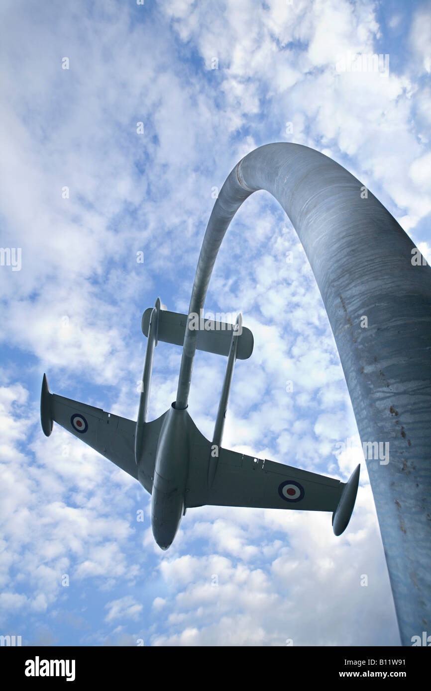 An old Venom fighter on display Stock Photo - Alamy